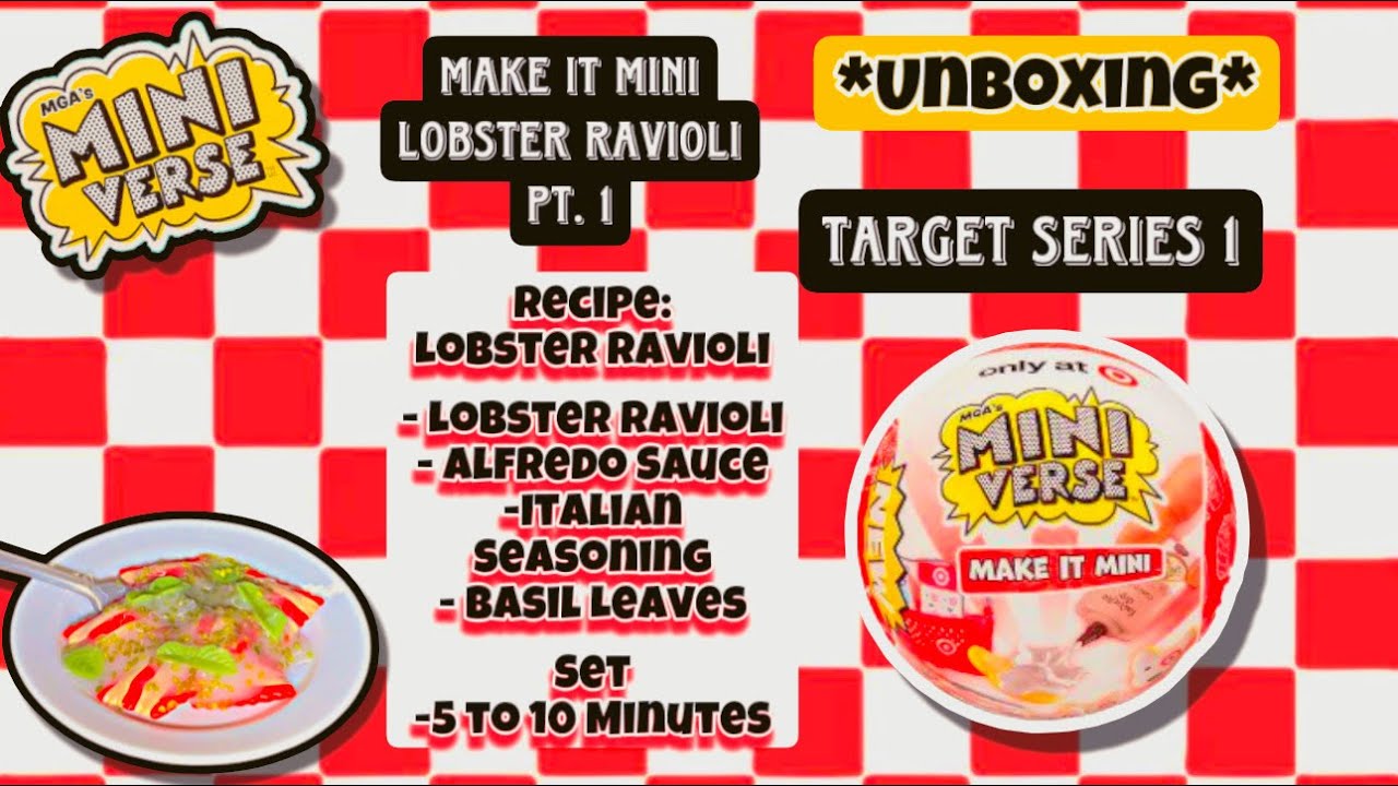 Watch Me! Open Miniverse NEW Target Make It Mini Food|Lobster Ravioli ...