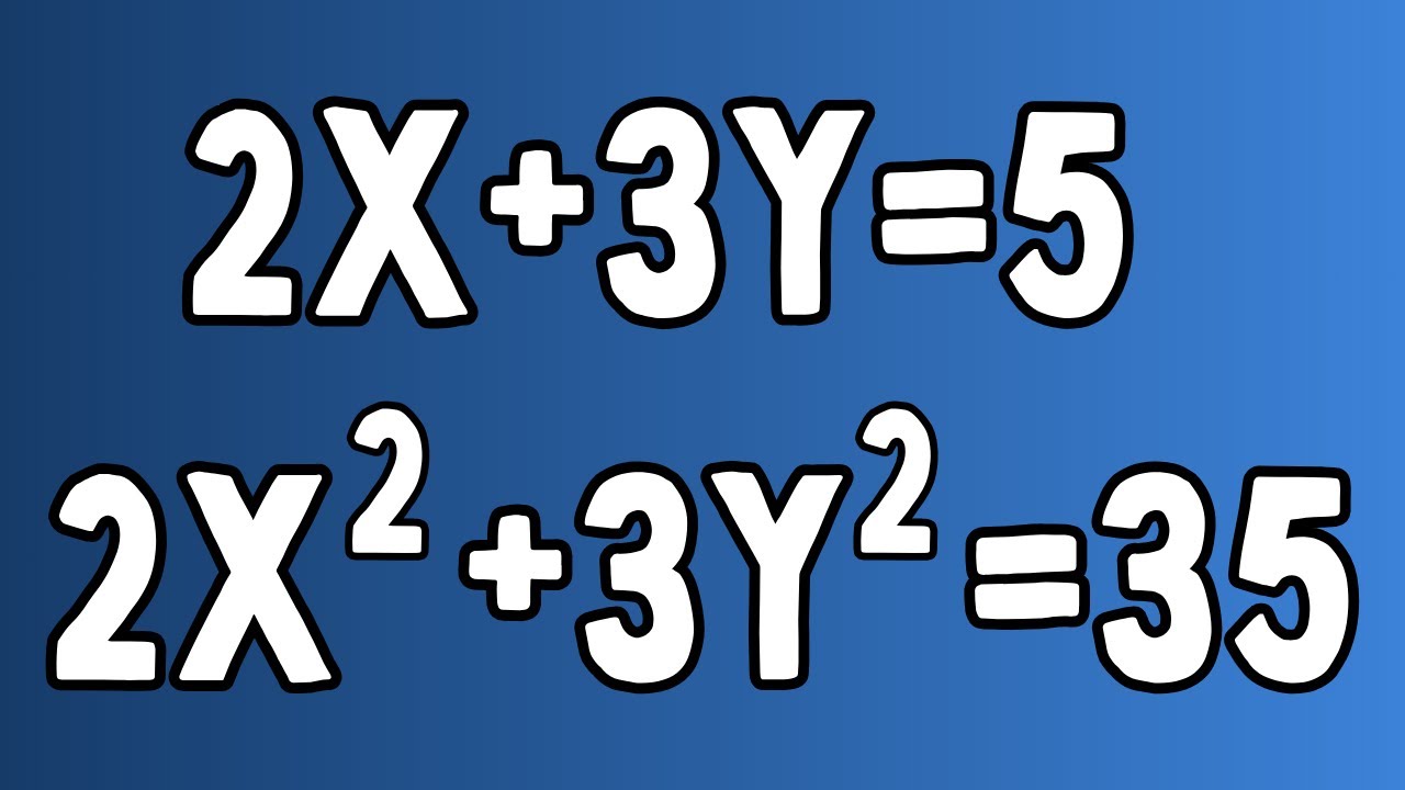 Simultaneous Equations One Quadratic One Linear YouTube
