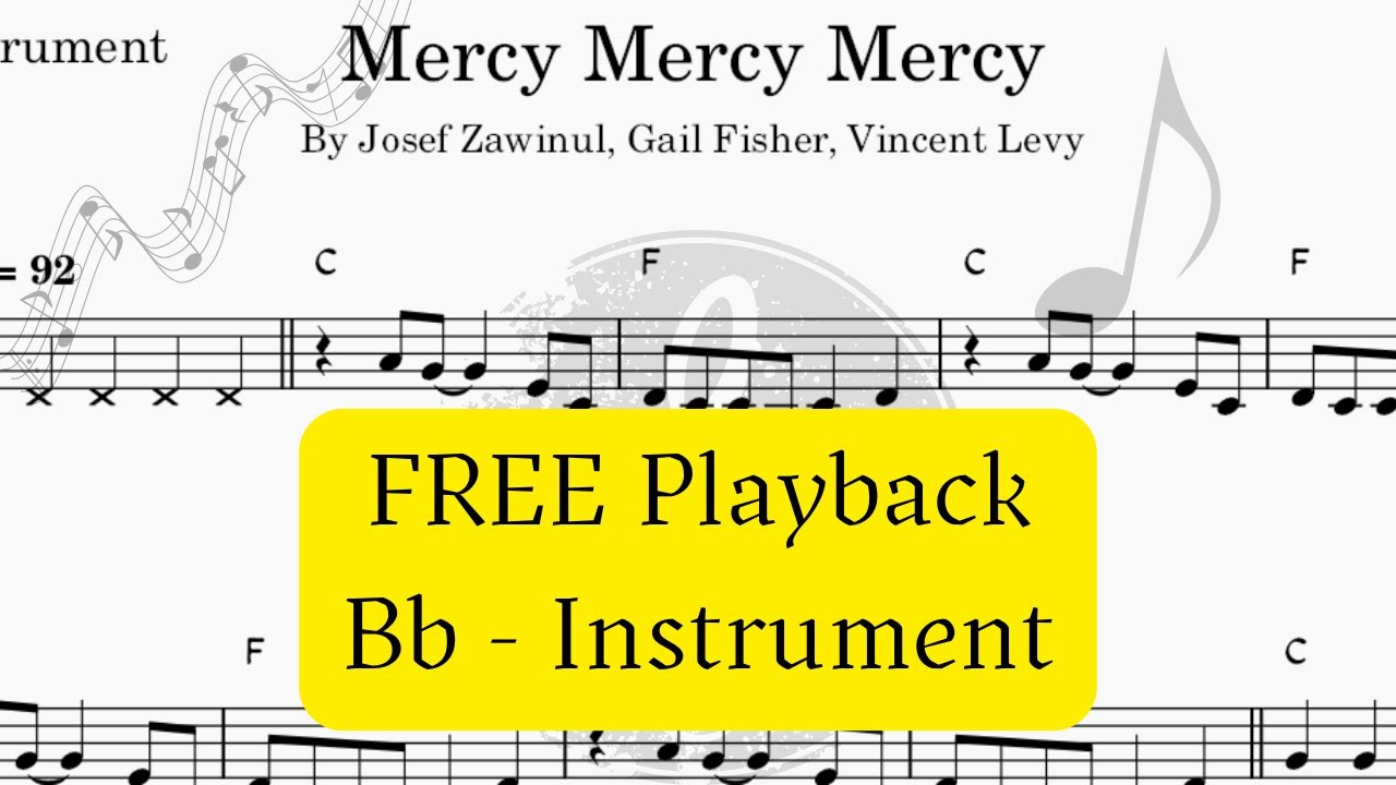 "Mercy, Mercy, Mercy" | Play-Along for Bb Instruments | Free Band ...