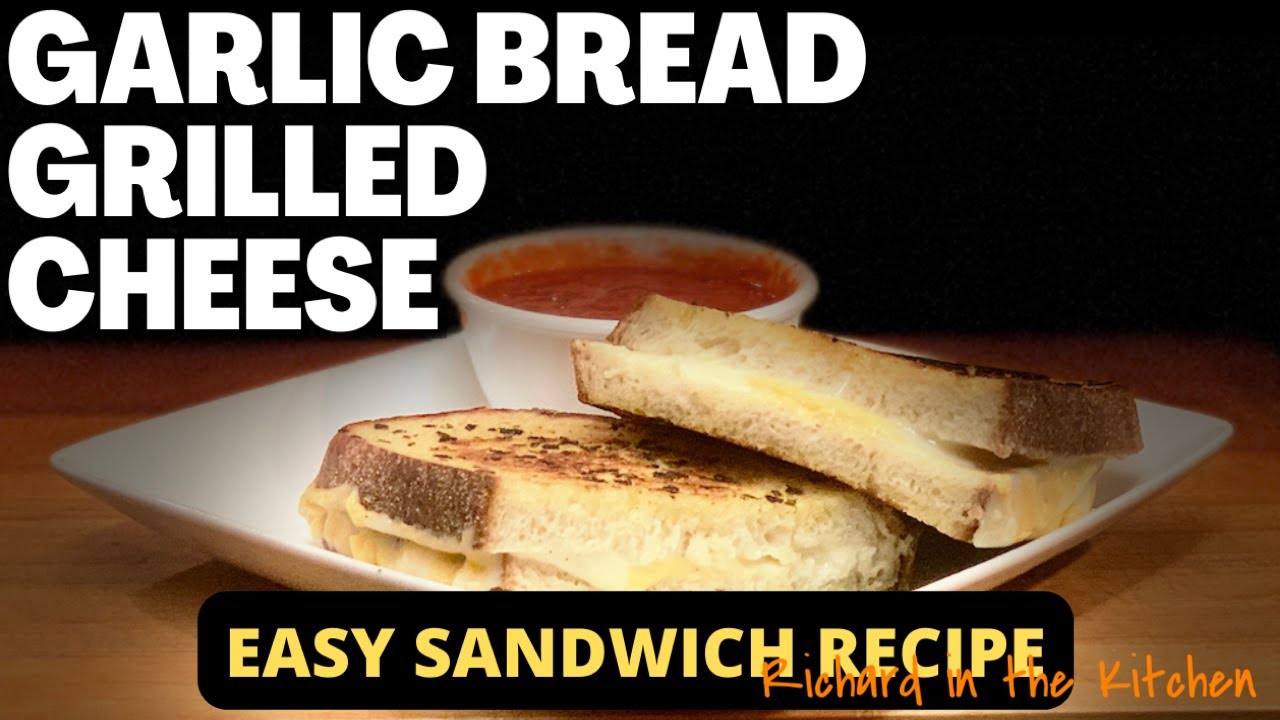 GARLIC BREAD GRILLED CHEESE SANDWICH - YouTube