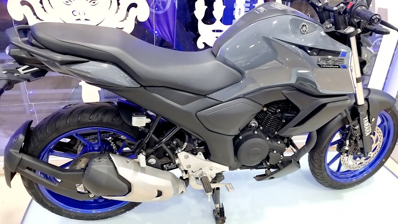 Best Looking Grey Colour Yamaha New FZS V4 Deluxe Edition 2023 New ...