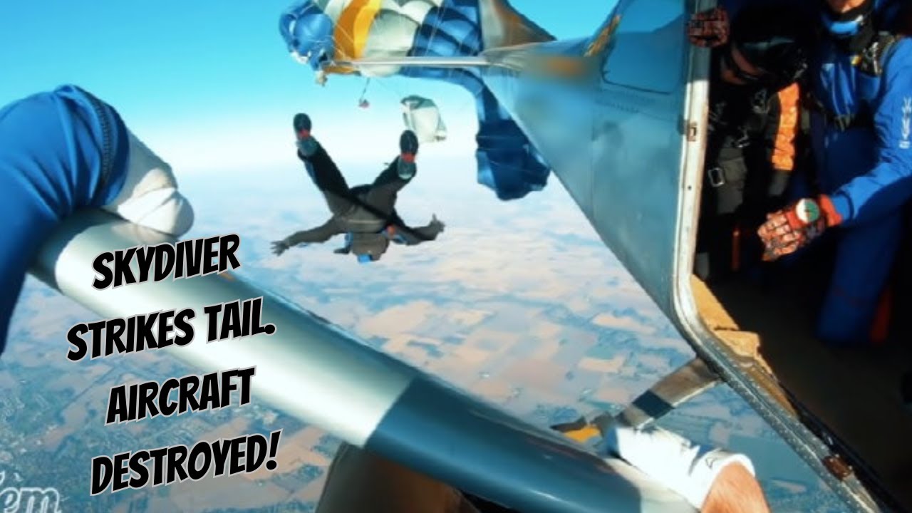 Skydiver Strikes Tail. Aircraft Destroyed! - YouTube