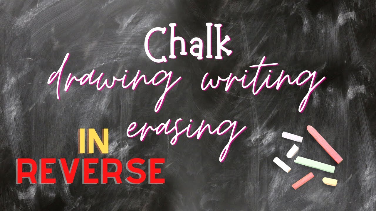 Chalk Drawing Writing Erasing ASMR | REVERSE SOUND EFFECT | Chalk on ...