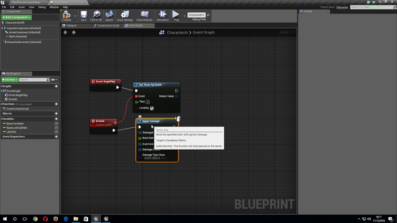 UE4 AI: Apply Damage to AI - YouTube