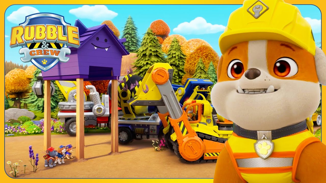 Rubble Builds a Home for Bats and MORE 🦇 | Rubble and Crew | Cartoons ...