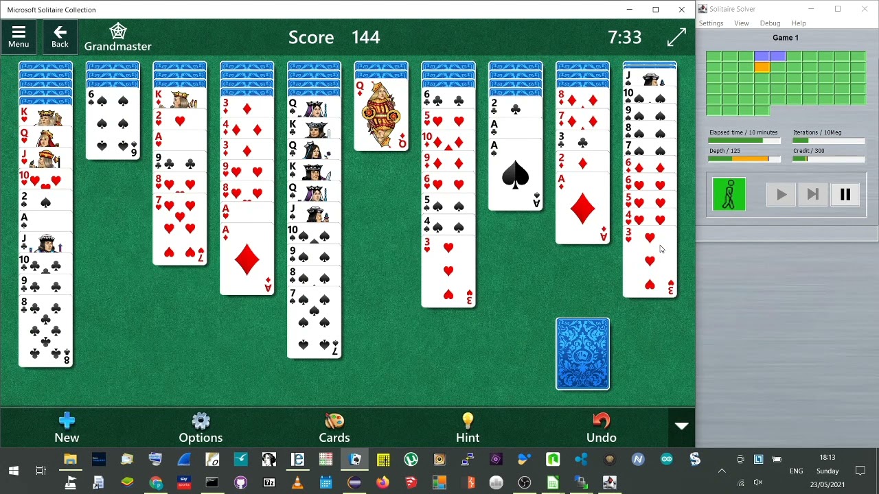 Solvitaire the Solitaire solver playing Spider - YouTube