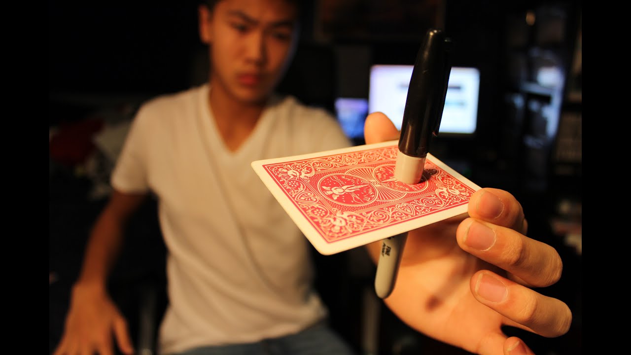 Sharpie through card - YouTube
