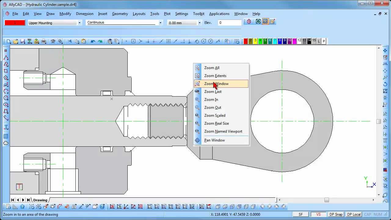 AllyCAD Software: Panning, Long Pans and Zoom Window - YouTube