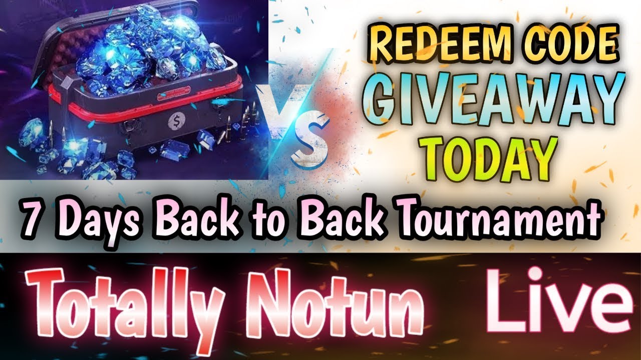 Live redeem code giveaway tournament free fire max | join custom room ...
