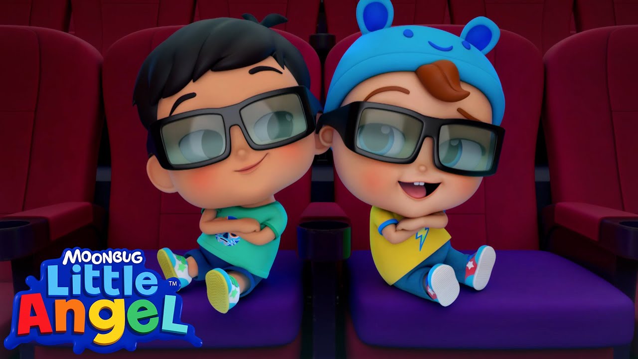 Play Date at the Movie Theater | Little Angel| Cartoons for Kids ...