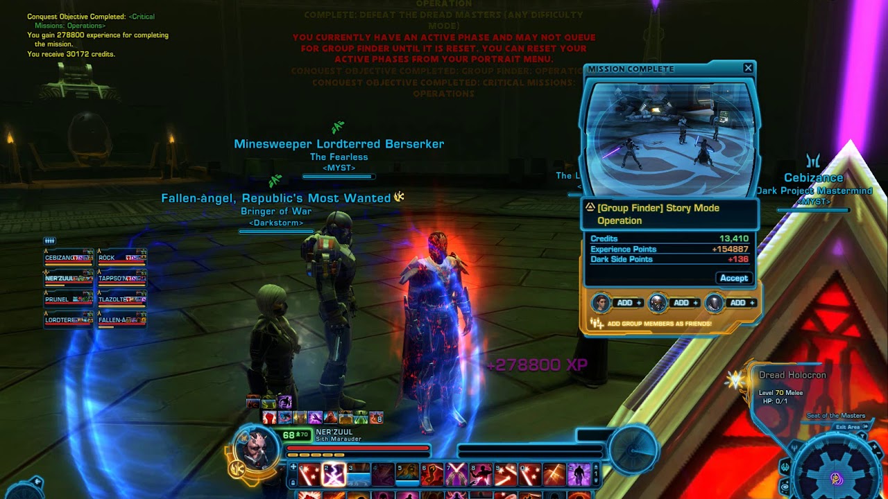 Swtor - Sith Warrior - Defeat The Dread Masters - The Dread Palace ...