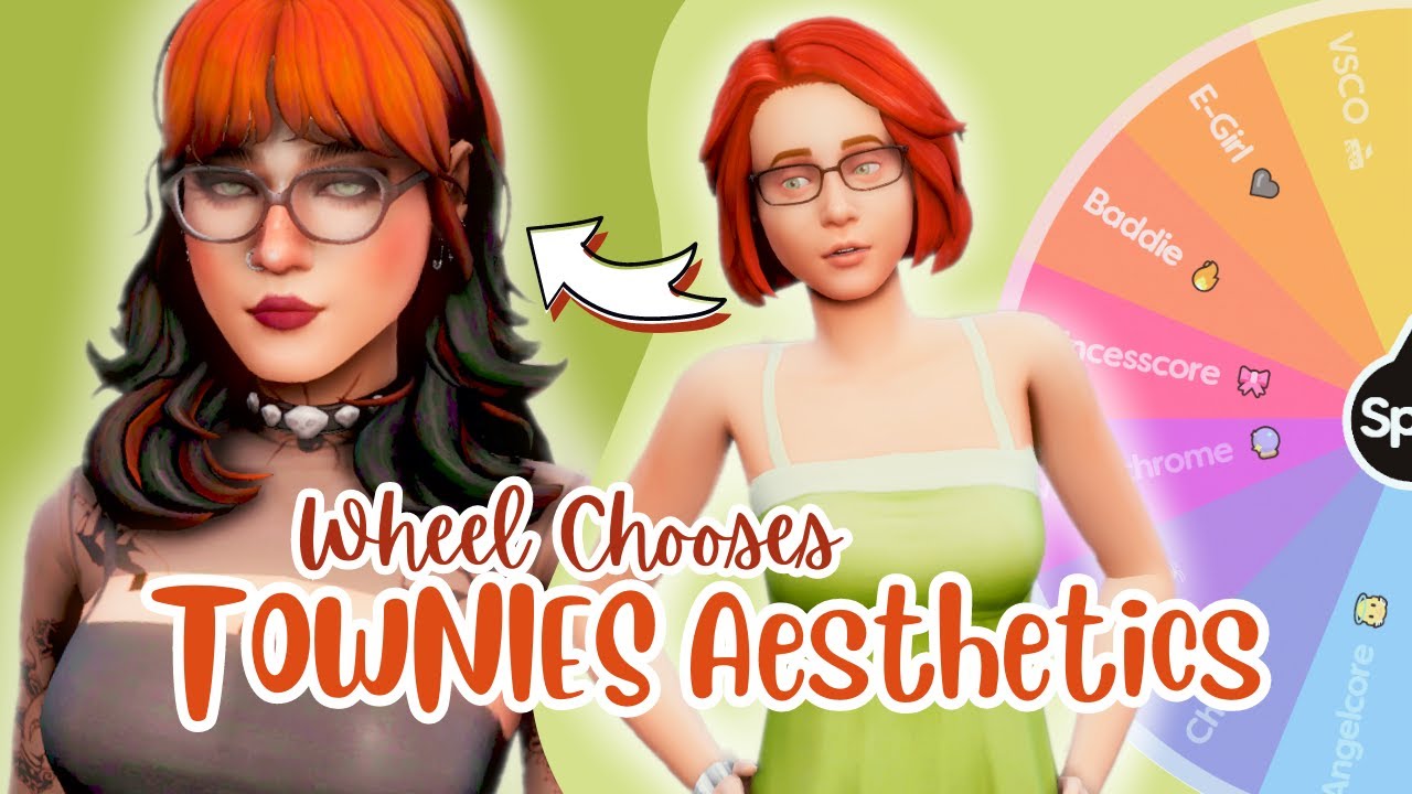 Letting A WHEEL Choose TOWNIES Aesthetics! 🖤 | + CC List | Sims 4 ...