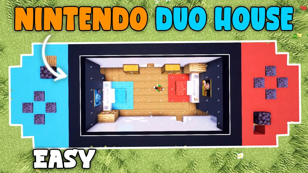Minecraft : Nintendo Duo Starter House Tutorial 🎮🏡⚒️ - YouTube