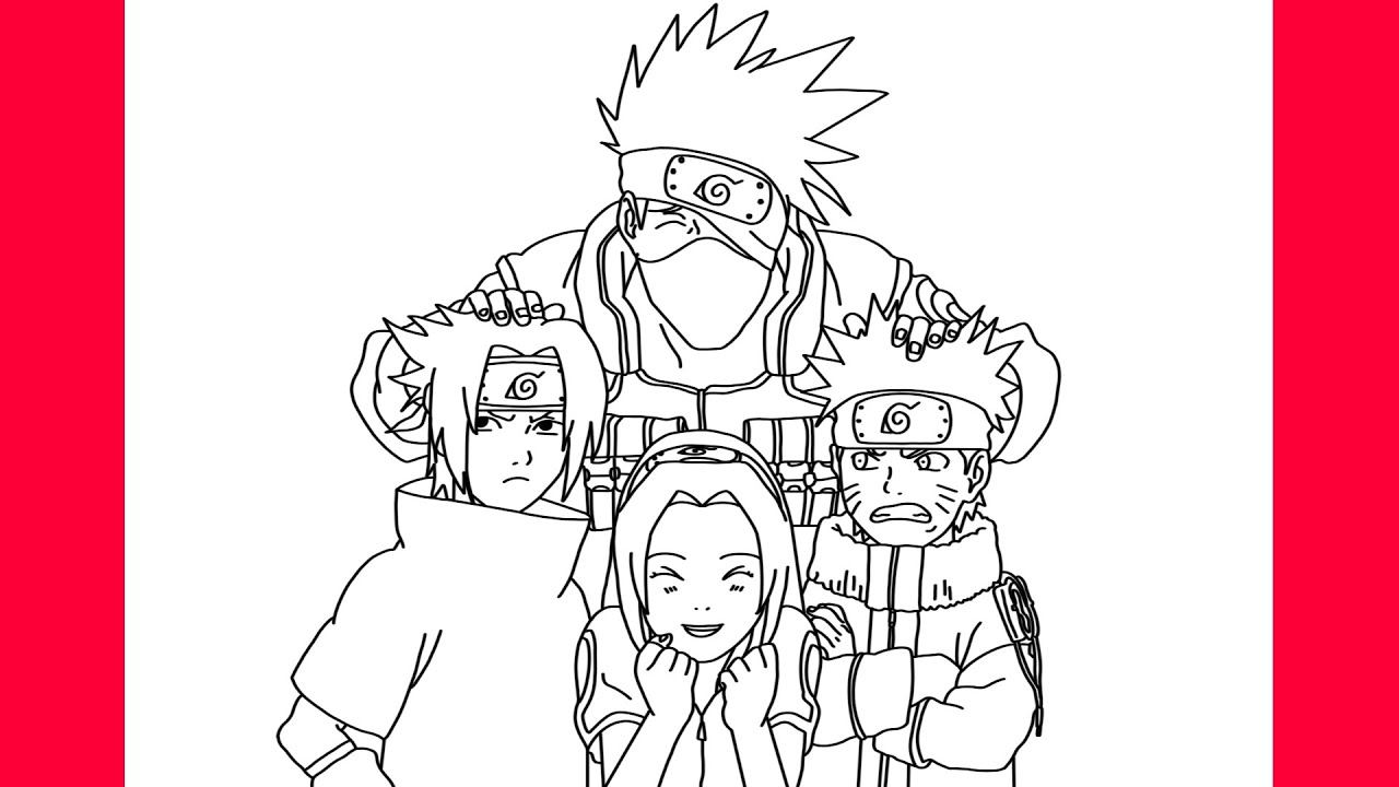 COMO DESENHAR TIME 7 DO NARUTO CLÁSSICO - YouTube