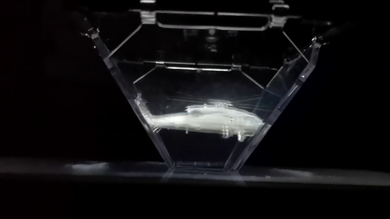 Pepper's ghost v0.2 - YouTube