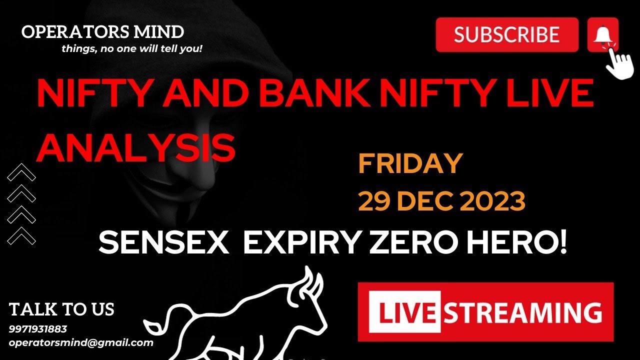 Bank Nifty Prediction | Live Market Trading | Sensex Expiry | 29 Dec Friday | Operators Mind ...
