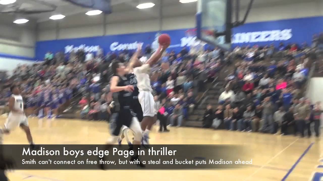 Madison boys edge Page in thriller - YouTube