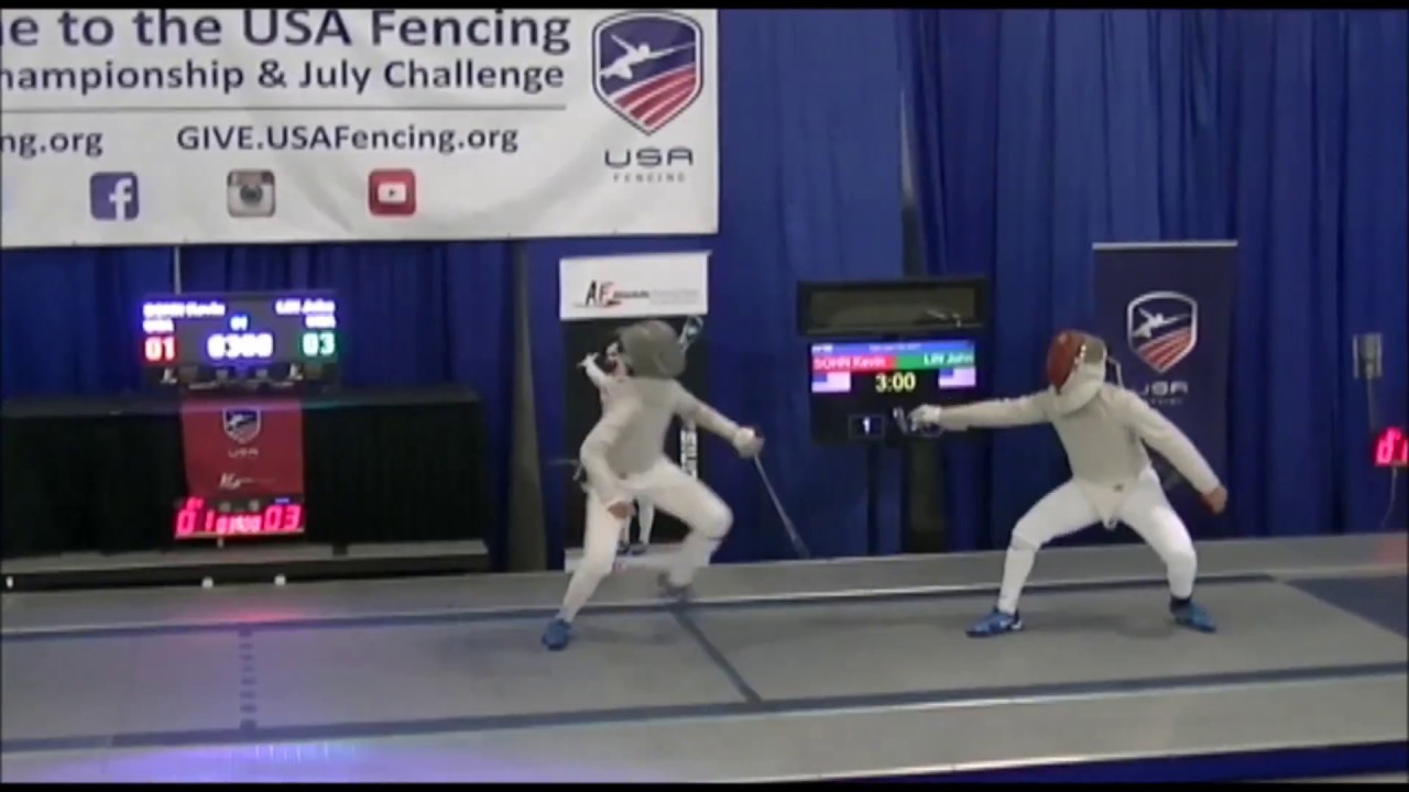 2017 USA Fencing National Championships Y12 Men's Saber Gold: Lin vs ...