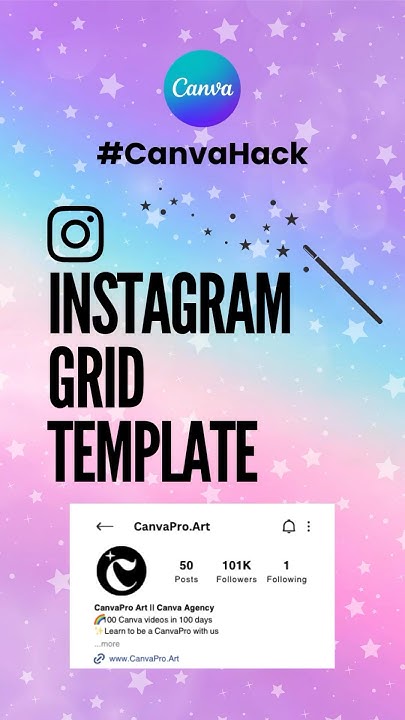 Instagram grid template in Canva #canvahack #instagram #feed - YouTube