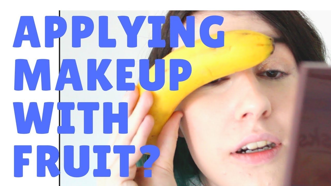 FULL FACE OF MAKEUP USING FRUIT - YouTube