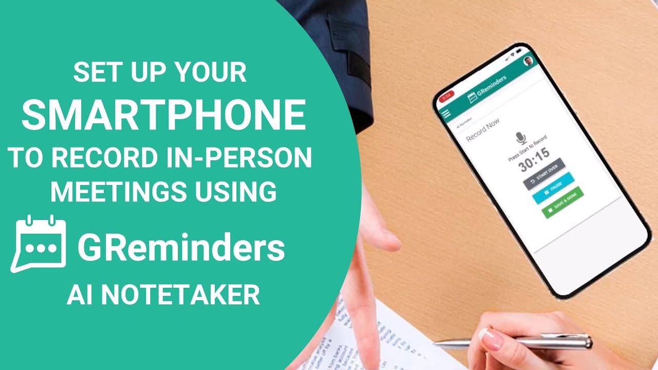 Setup Your Smartphone for AI Notetaker In-Person Meetings - YouTube