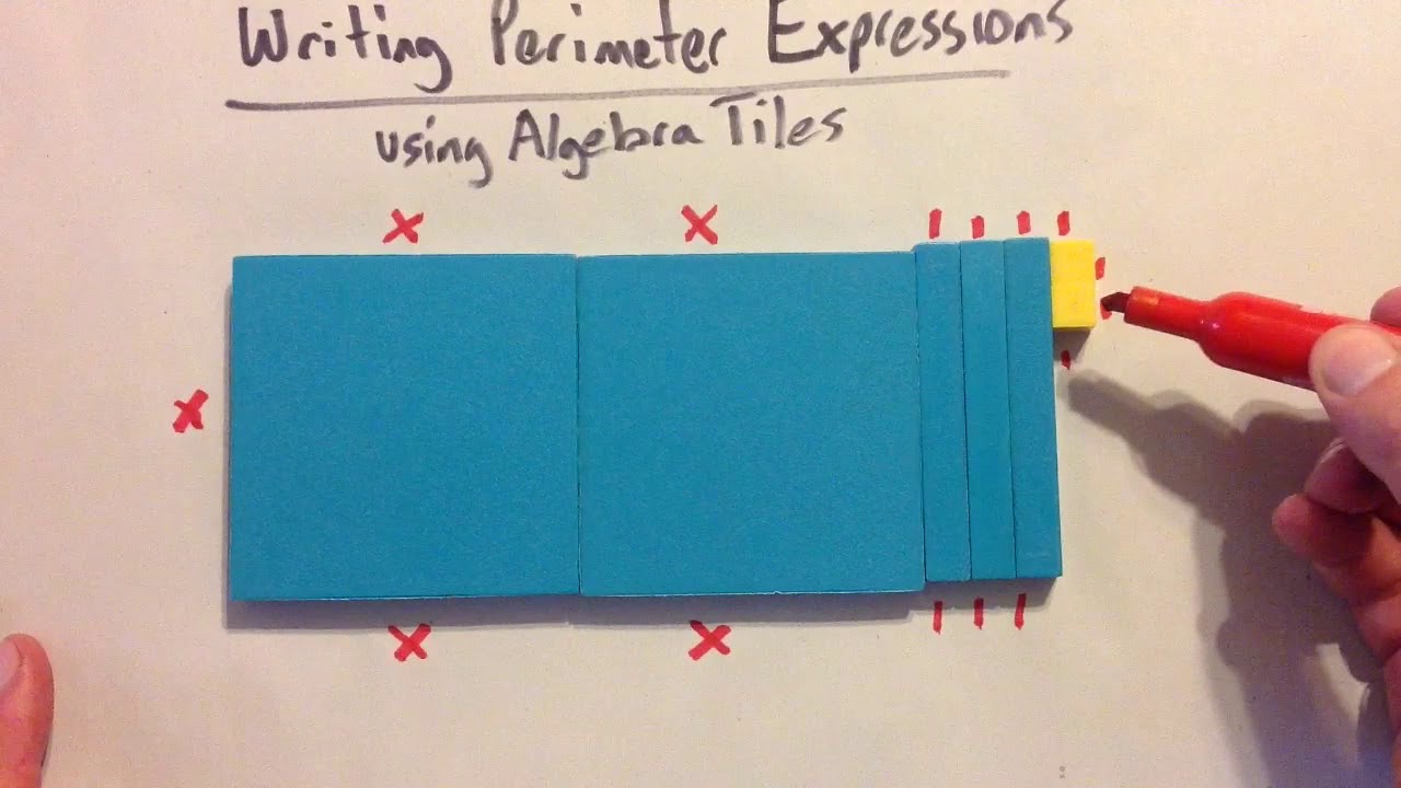 43 - Writing Perimeter Expressions using Algebra Tiles - YouTube