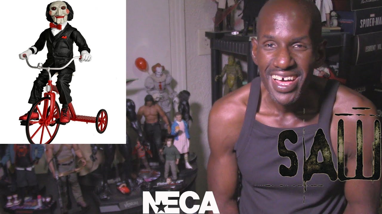 NECA Saw Billy the Puppet on Tricycle 12'' Inch Figure Preview - YouTube