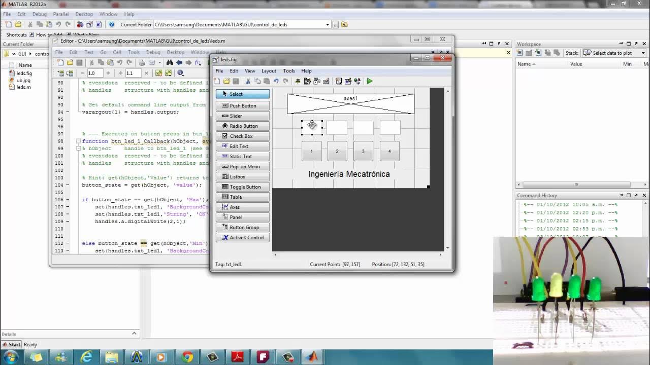 Arduino y Matlab Tutorial 02 Control de Leds a través de una Interfaz ...