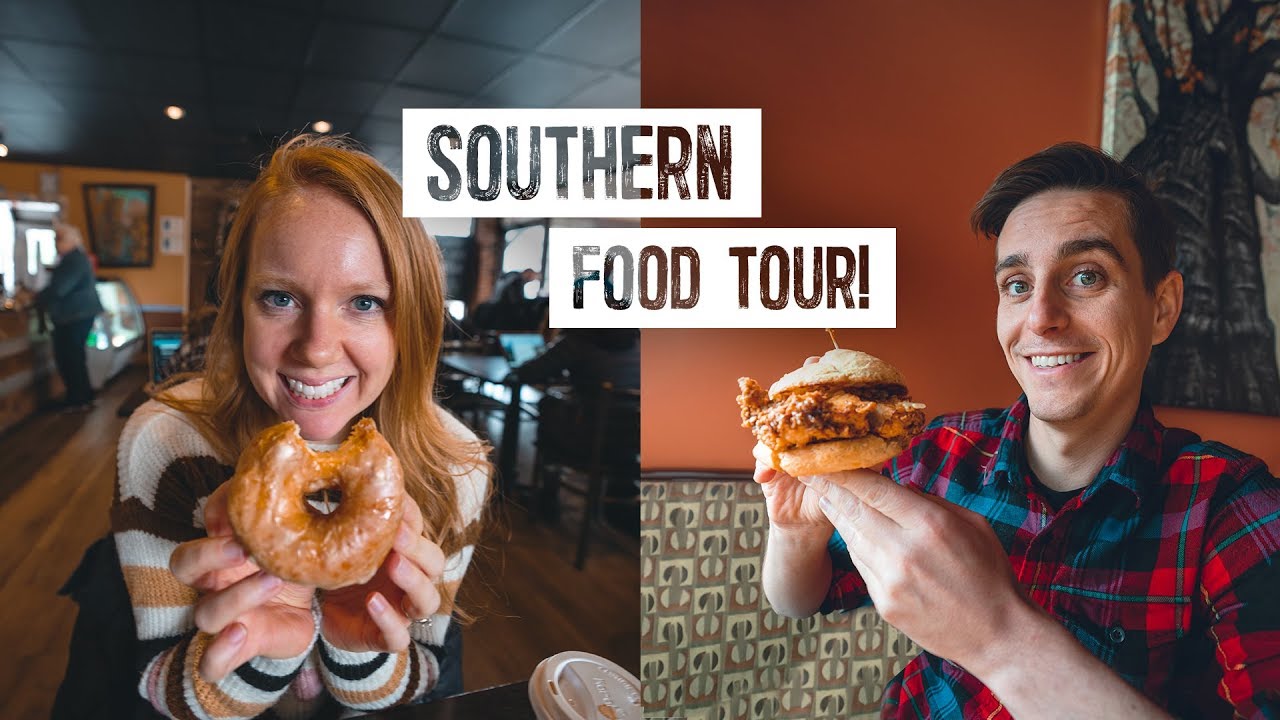 North Carolina FOOD TOUR! Delicious Southern Dishes + Exploring Cutest ...