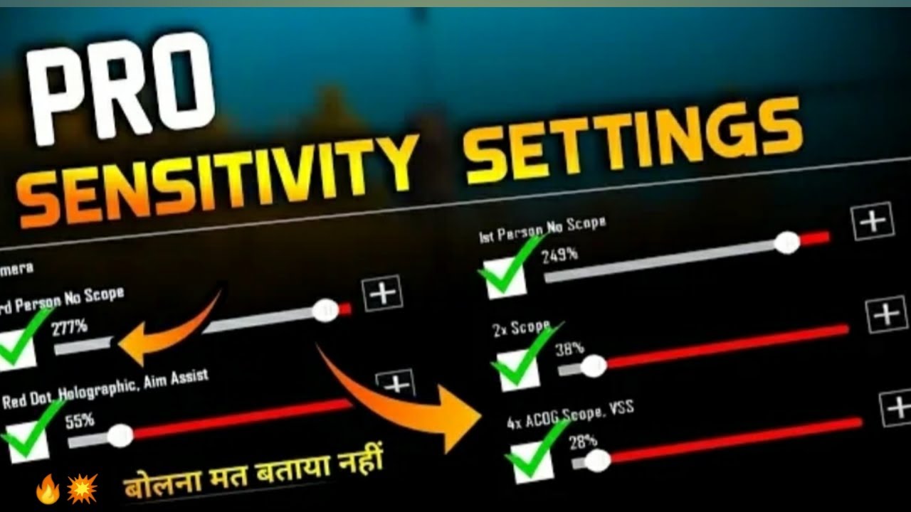 Pubg Sensitivity Settings || pubg Sensitivity settings no recoil - YouTube