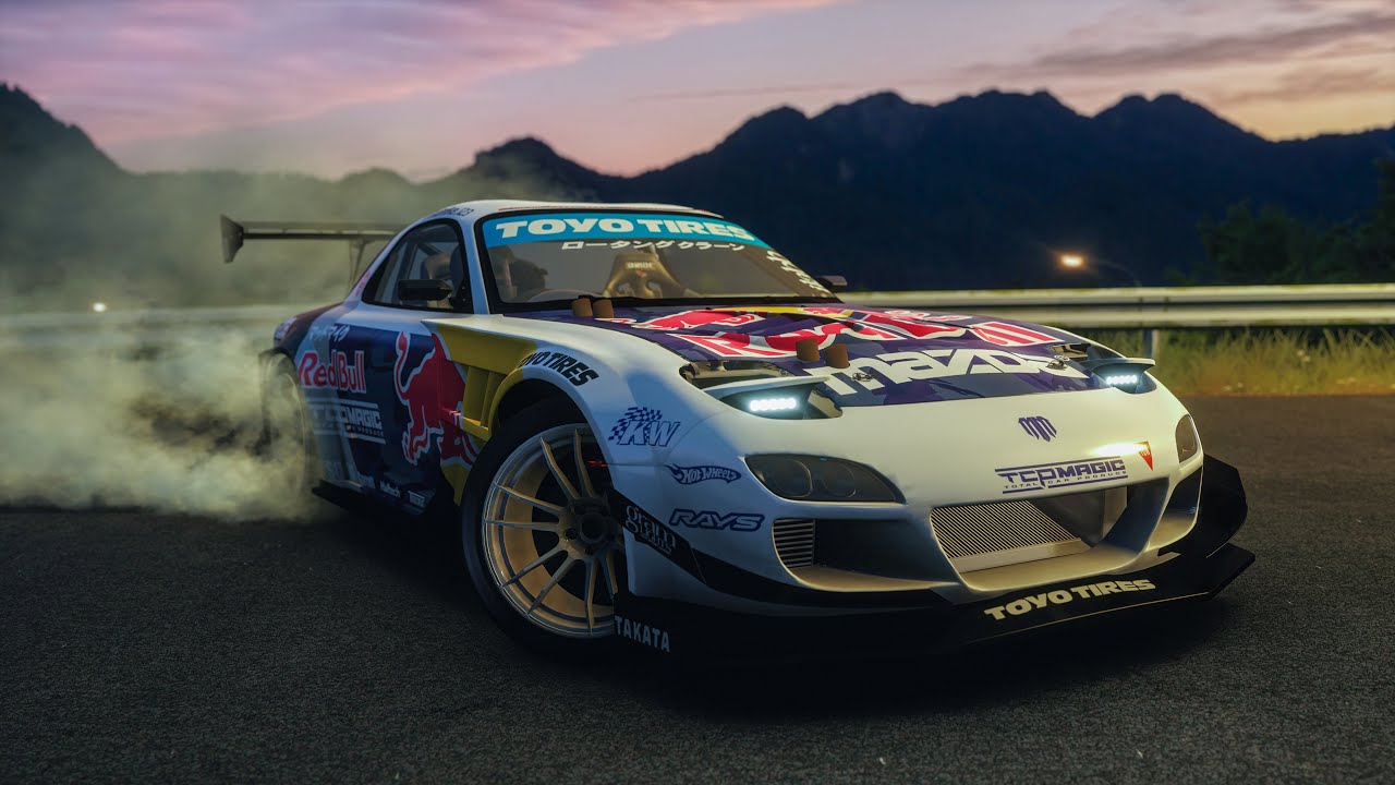 Drifts the Mazda TCP RX7 Mad Mike | Assetto Corsa - YouTube