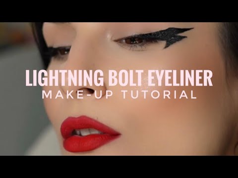 ⚡ Lightning Bolt Eyeliner ⚡ Quick Make-up Tutorial - YouTube