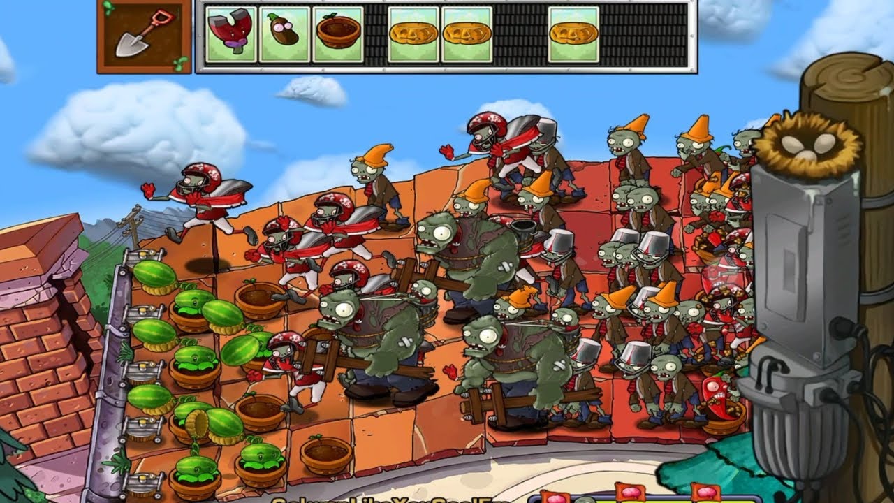 Plants vs Zombies roof gameplay HD Mod Ep 172 / Pvz roof gameplay - YouTube