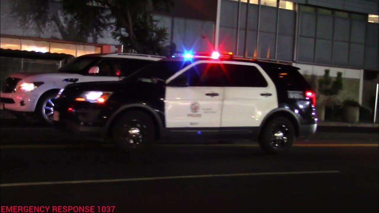 LAPD UNITS RESPONDING CODE 3 TO A CODE CHARLS SUSPECT - YouTube