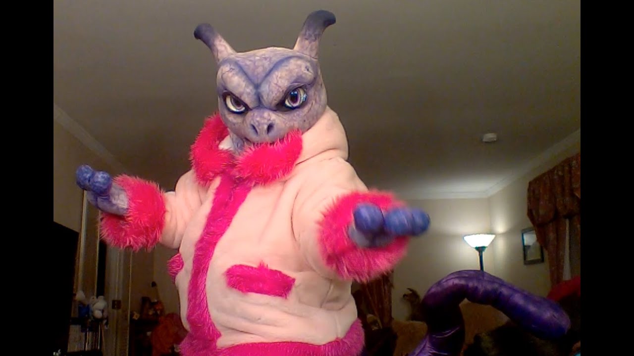 Mewtwo pink fur coat Full suit video - YouTube