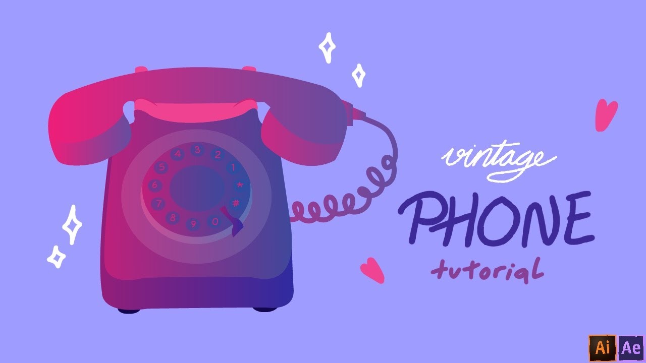 Vintage Phone 🌟 Illustrator to After Effects workflow tutorial - YouTube
