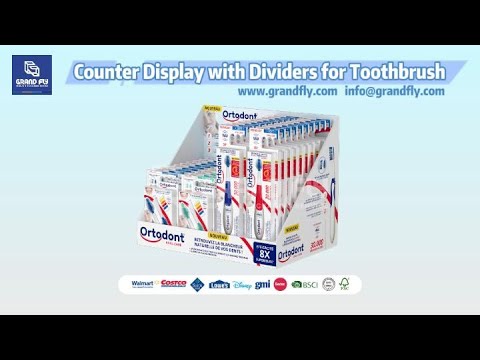 Counter Display with Dividers for Toothbrush #CounterDisplay # ...