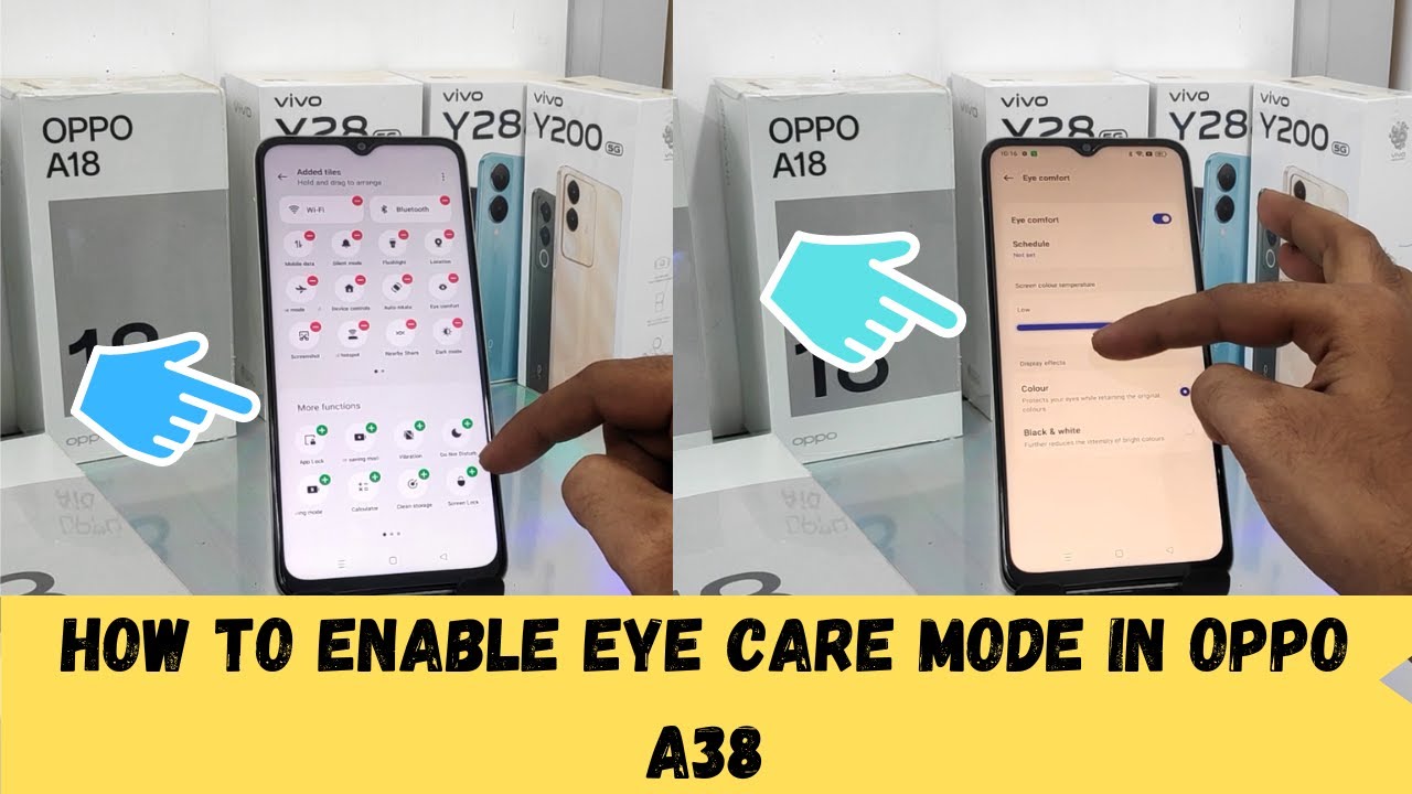 How to enable Eye care mode in OPPO A38/How to enable eye care mode in ...