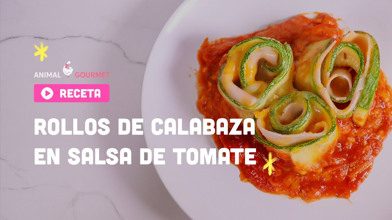 Receta de ROLLOS DE CALABAZA EN SALSA DE TOMATE - YouTube