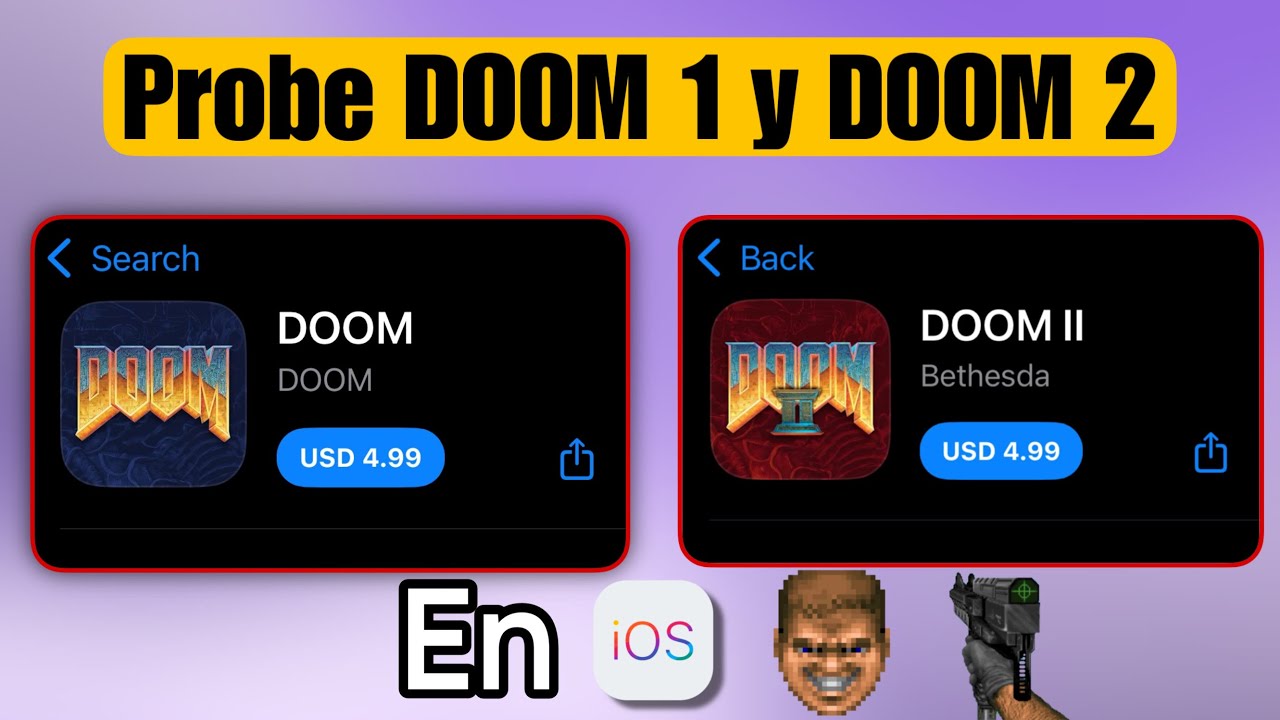 Probé DOOM 1 y DOOM 2 en iPhone (¡y es increíble!) - YouTube