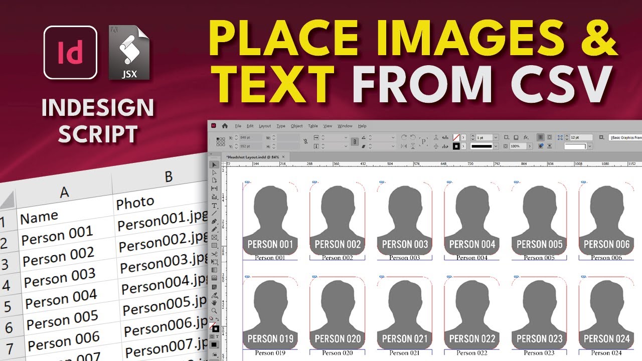 InDesign Script Headshot Layout - YouTube