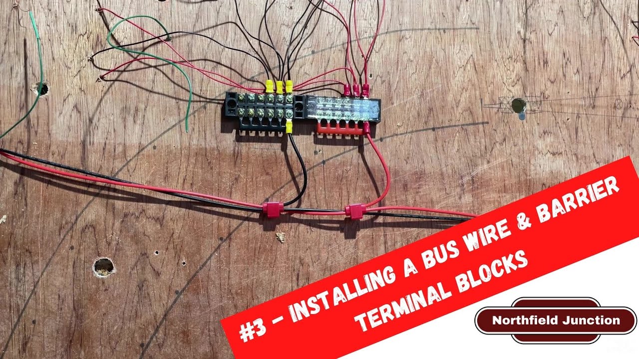 #3 - Installing a Bus Wire & Barrier Terminal Blocks - YouTube