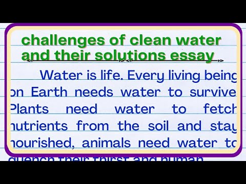 essay on challenges of clean water and their solutions in english - YouTube