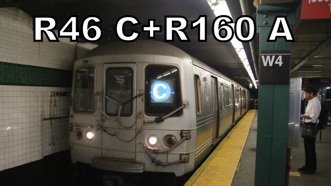 MTA NYC Subway: R46 (C) and R160A/R160B (A) at West 4th Street and 14th ...