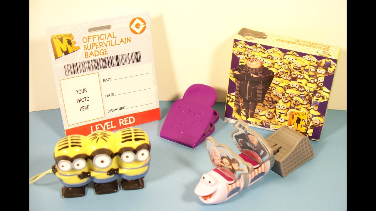 2010 DESPICABLE ME SET OF 4 HARDEE'S MOVIE COLLECTION VIDEO REVIEW ...