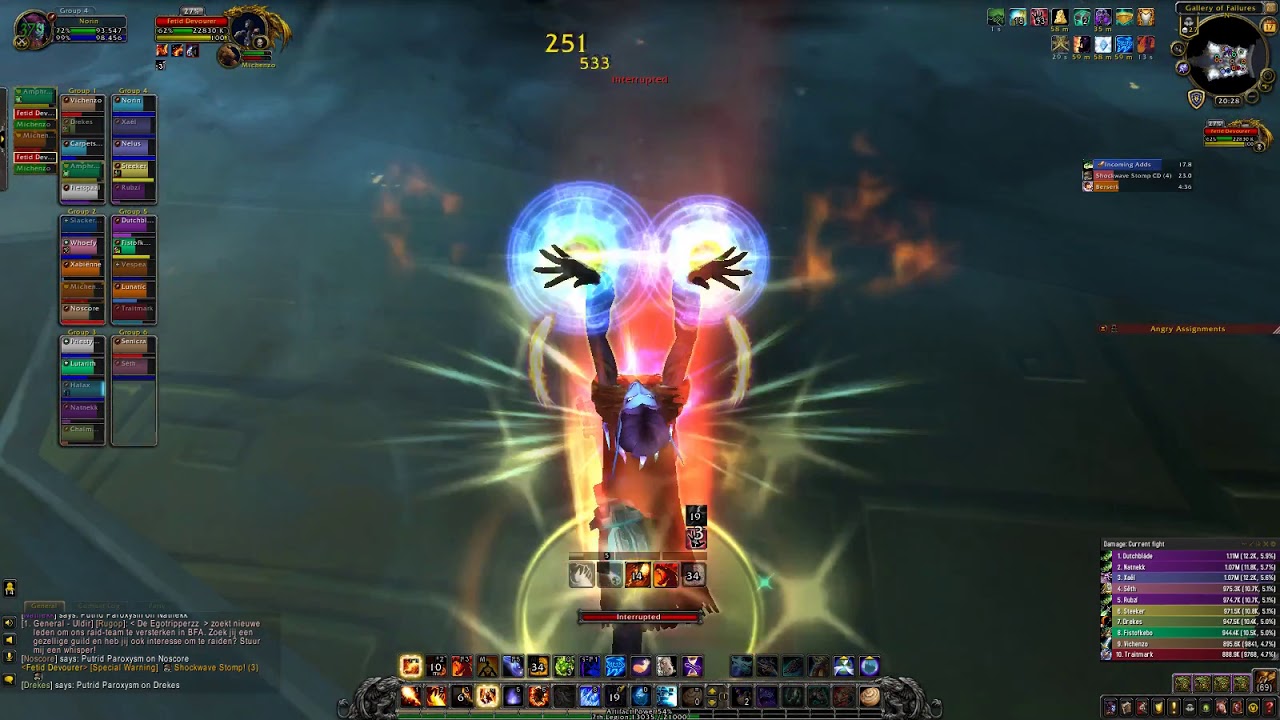 World of Warcraft Bfa Fetid Devourer HC Fire mage PoV - YouTube