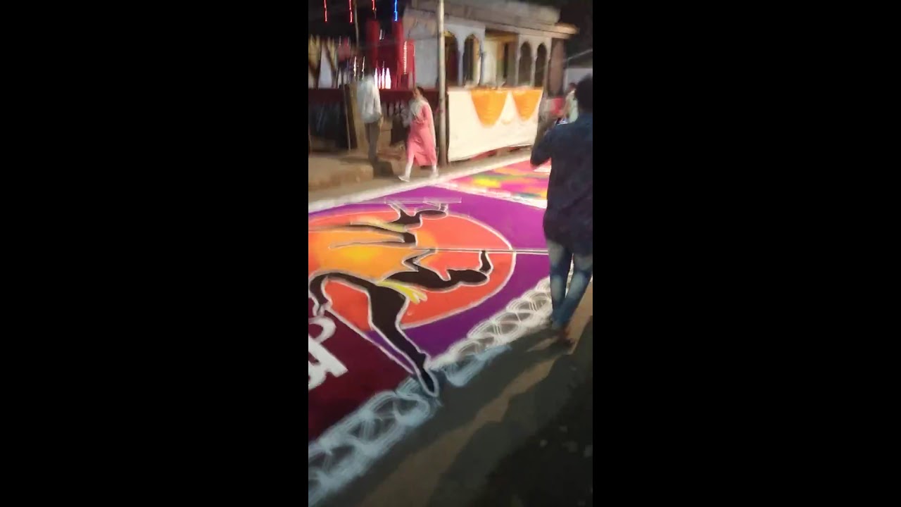 Biggest and beautiful rangoli. - YouTube