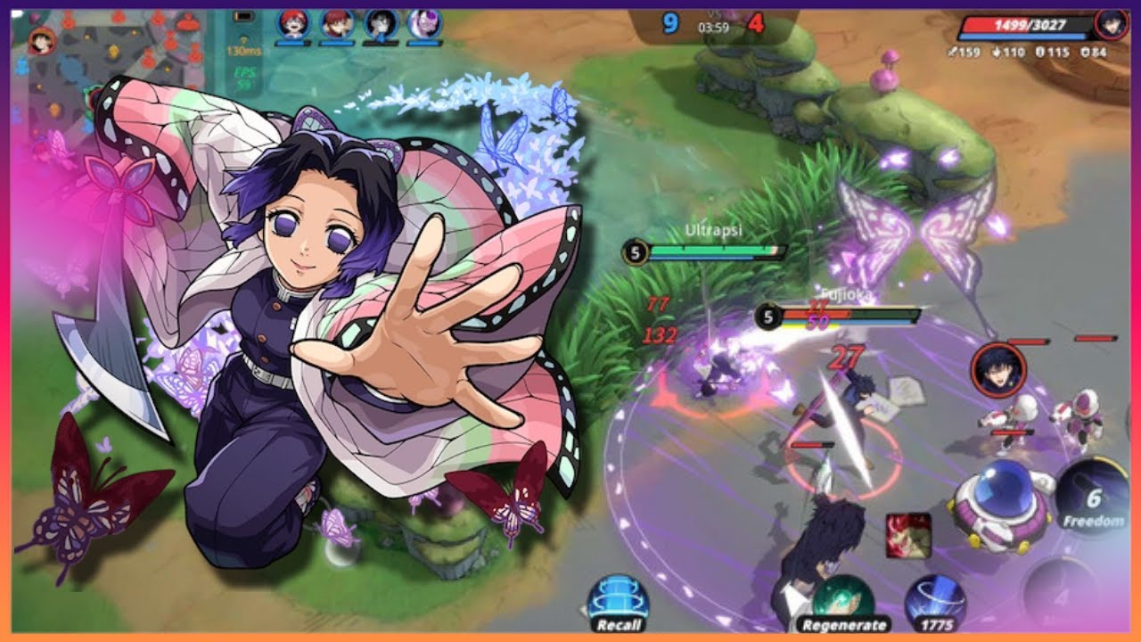 Lets Play A New Moba Jump Assemble Cbt Shinobu Kocho Rank Gameplay Youtube