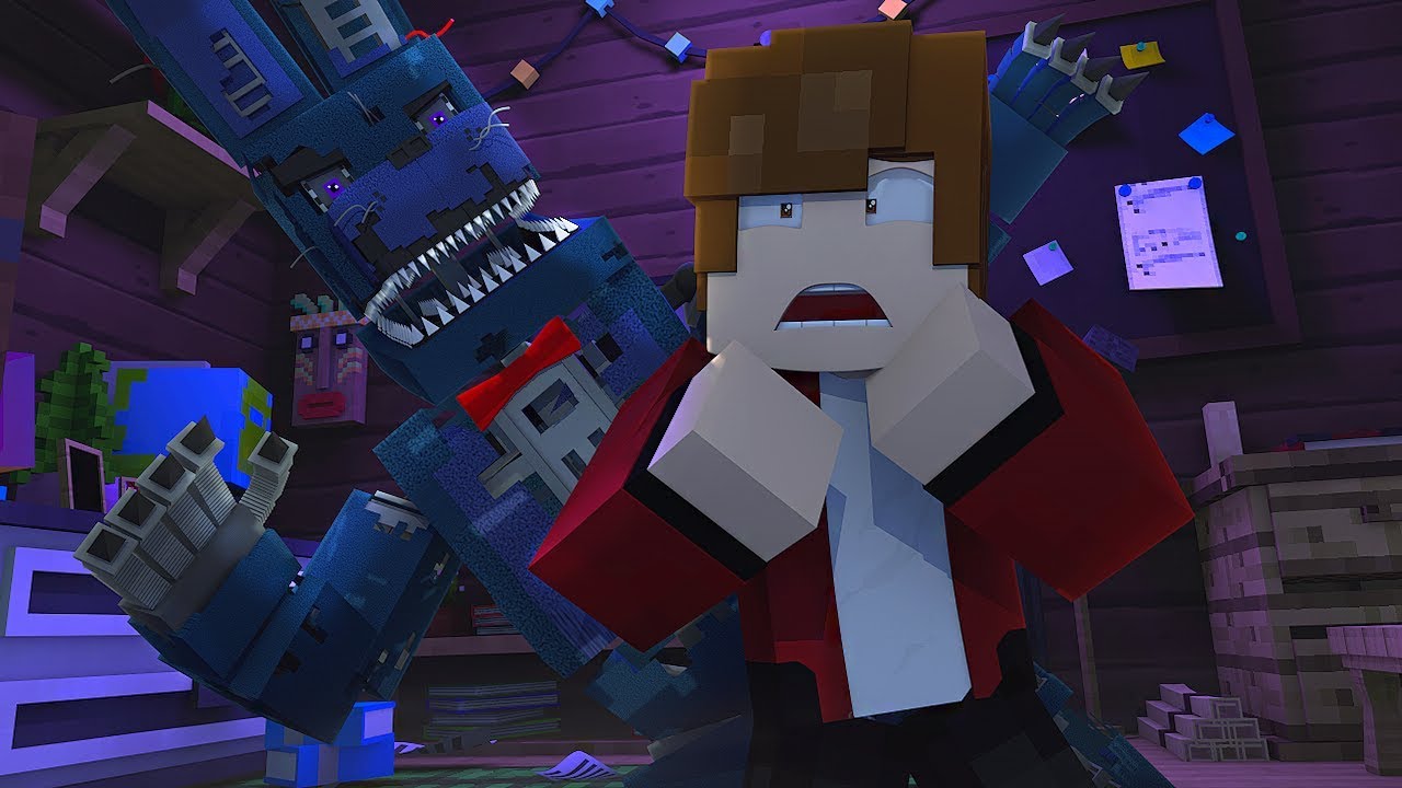 Minecraft FNAF 7 Pizzeria Simulator - TWISTED BONNIE VISITS BRYAN ...