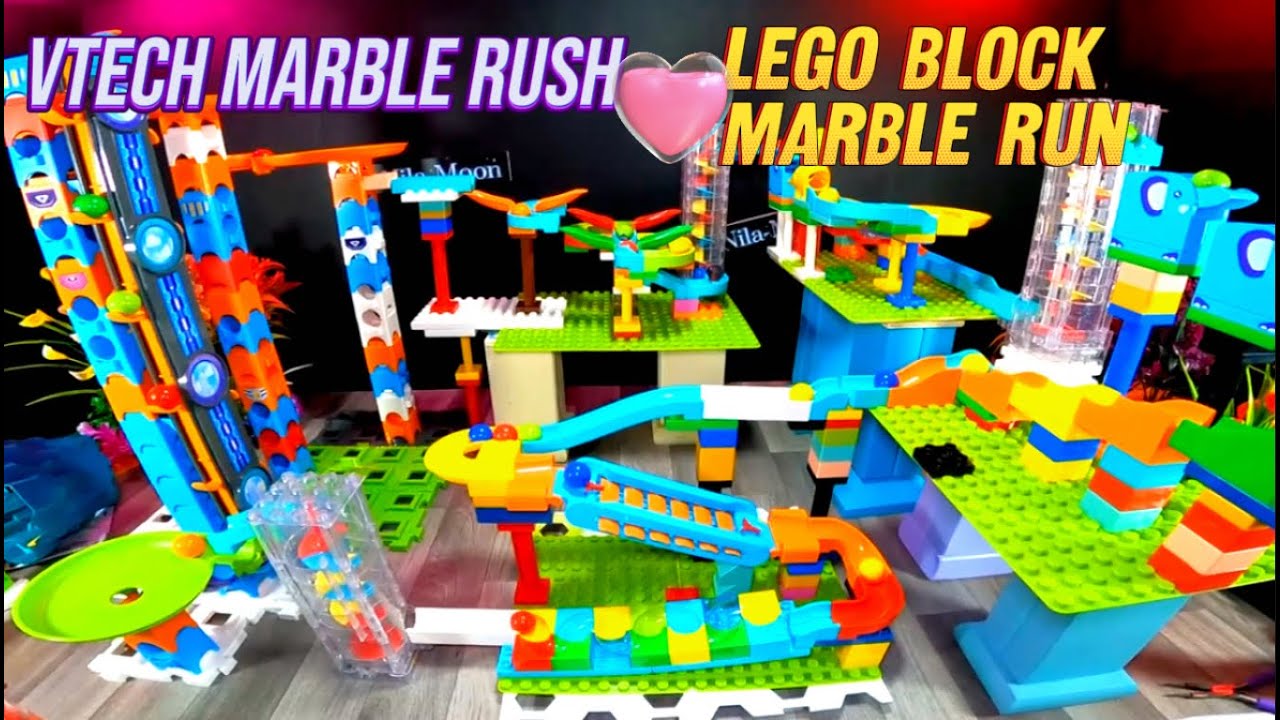Marble run race | xylophone marble run | Hubelino blocks cradle marble ...